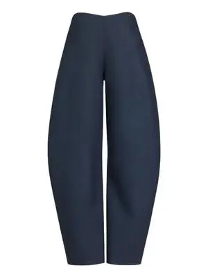 Alaïa ROUND WOOL CREPE PANTS Gray