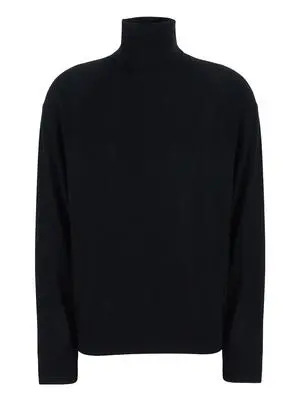 SEMICOUTURE Freda Virgin Wool V-neck Sweater For - Black
