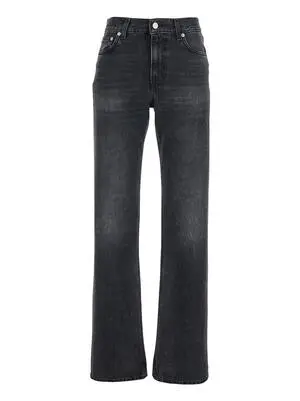 HAIKURE Logo Patch Denim Jeans With Belt Loops - Black