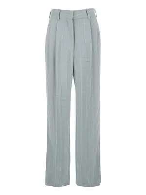 BLAZÉ MILANO Blaze Milano Viscose Striped Motif Trousers For Women Grey