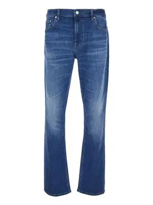 FRAME Straight-leg Denim Jeans With Belt Loops - Blu