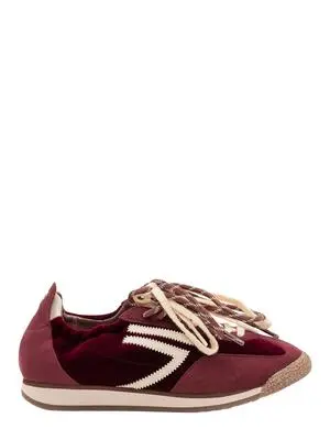 PURAAI Panther Velvet Sneakers - Wine