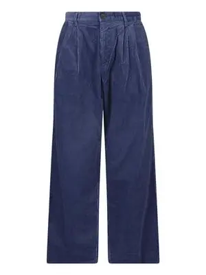 Paul Smith Pleated Wide-leg Corduroy Trousers - Blue