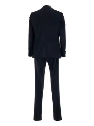 LEPLAIN Regular Fit Single-breasted Suit With Peak Revers Lapels - Blu
