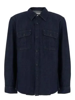 CALVIN KLEIN Calvin Klein Men's Denim Shirt With Classic Collar And Patch Pockets