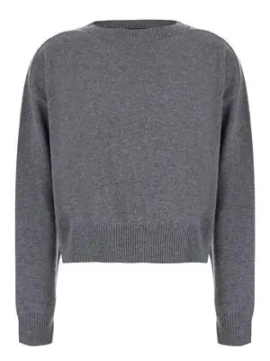 LEPLAIN Leplain Cropped Round-Neck Cashmere Sweater 12GG