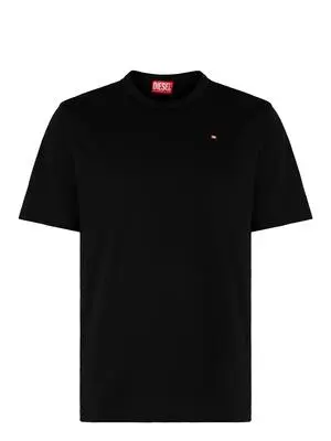 DIESEL® Diesel Mini Micro-Grid Cotton Crew-Neck T-Shirt