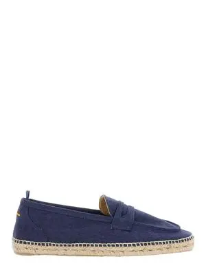 CastaÑer Suede Slip-on Espadrilles With Diamond-cut Mask - Blu