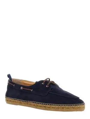 CASTAÑER Men's Castañer-Style Espadrilles T/186 In Suede With Rounded Leather Toe