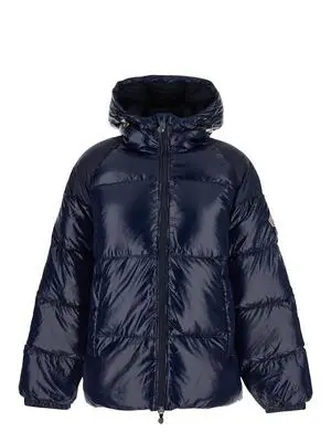 Pyrenex Tech Fabric Down Jacket With Fixed Hood And Zip Front Pockets - Blu