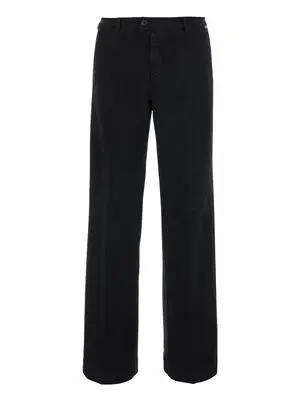 ROY ROGER'S Denim Jeans With Button & Zip Front Closure - Black