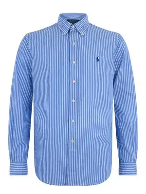 Polo Ralph Lauren Cotton Striped Long-sleeve Shirt - Light Blue