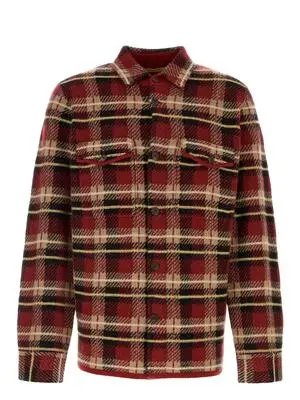 Guest In Residence Embroidered Cashmere Plaid Shirt - Checked