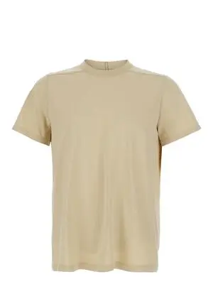 RICK OWENS Rick Owens Tone-on-Tone Stitching Crew Neck Cotton T-Shirt