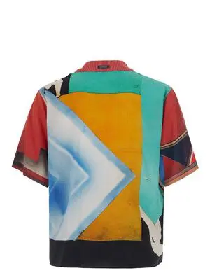 Versace All-over Print Button-front Short-sleeve Shirt For - Multicolor