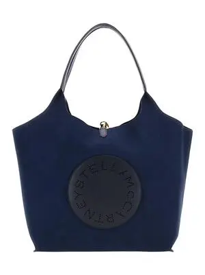 Stella McCartney Reversible Tote Handbag With Alter Mat And Alter Suede, 38 Cm X 48 Cm - Blu