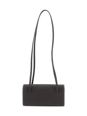 FANE Mie Leather Mini Shoulder Bag With Logo Detail - Brown