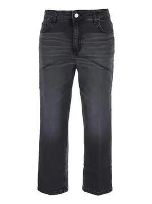 MERCI High-waisted Regular-fit Jeans With Back Pockets - Blu