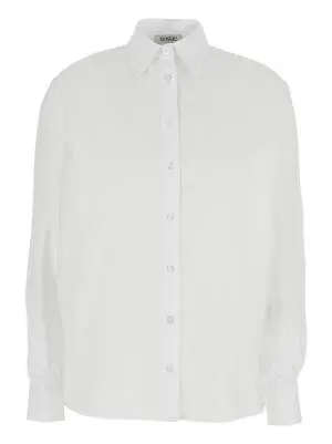 SOSUE Cotton Button-front Classic Collar Shirt With Long Sleeves - White