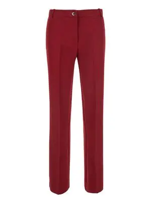 Pinko Slim-fit Tailored Pants With Belt Loops - Red