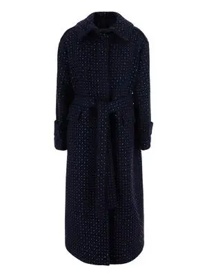 Pinko Wool Button-front Jacket With Flap Pockets - Blu