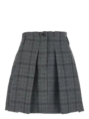 TELA Gaby Straight-hem Skirt With Side Pockets - Grey