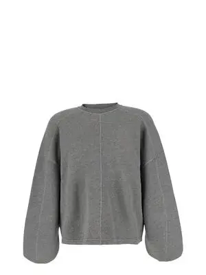 REPRESENT Cotton Logo Patch Back Crewneck Sweatshirt - Grey
