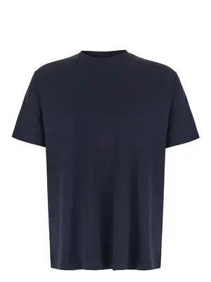 Emporio Armani Emporio Armani Men's Modal T-Shirt With Round Neck And Tone-on-Tone Logo Blu