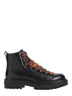 Prada St Moritz Leather Ankle Boots - Black