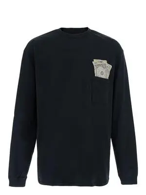 ERL Erl Money Unisex Long Sleeve Knit Tee Black