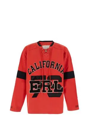 ERL Cotton Round-neck Long-sleeve Sweatshirt - Red