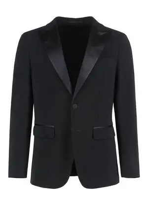 Dsquared2 Virgin Wool Two-piece Suit With Satin Lapels - Black