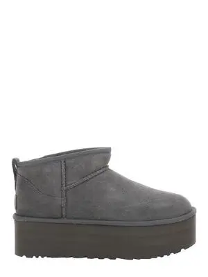 UGG UGG Women's Ultra Mini Classic Suede Pull-On Boots Grey