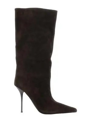 Jeffrey Campbell Jeffrey Campbell Give It Boot Leather High-Heel Boots With Side Zip Brown
