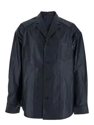 JUUN.J Cotton Shirt With Classic Collar, Chest Pocket & Drop-shoulder Fit - Blu