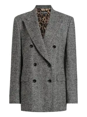 DOLCE & GABBANA Dolce & Gabbana Double-Breasted Chevron Jacket - Size 40