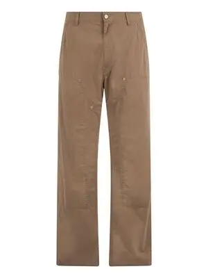 MAISON MARGIELA Straight-fit Cotton Trousers With Button-and-zip Waist - Brown