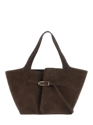 LIFFNER Belted Tote Handbag With Elegant Leather Details - Brown