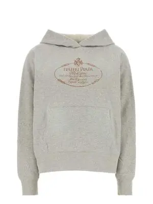 Prada Prada Reversible Cotton Sweatshirt With Cashmere Blend Lining Grey