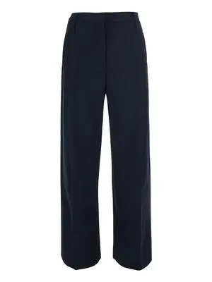TELA Straight-leg Trousers With Hidden Front Closure And Belt Loops - Blu