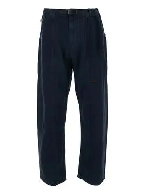 Gramicci Gramicci Straight-Leg Cotton Pants With Elastic Waist And Belt Loops For Men Blu