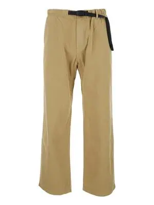 Gramicci Relaxed-fit Chino Pants With Elastic Waist And Contrast Belt - Beige