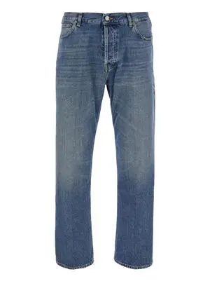 GRIFONI Regular Fit Straight-leg Jeans, " Inseam - Blu