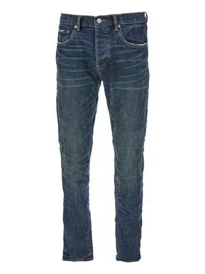 PURPLE BRAND Low-rise Stonewashed Skinny Jeans With Five-pocket Styling - Blu