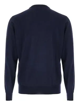 LEPLAIN Wool & Cashmere Crewneck Sweater For With Relaxed Fit - Blu