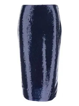 TOM FORD Straight Hem Sequin Mini Skirt In Stretch Tech Fabric For - Blu