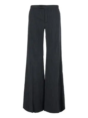 MERCI High-waist Gray Pants With Side Pockets - Grey