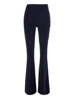 Elisabetta Franchi Elisabetta Franchi Flare Pants With Elegant Details And Tech Crepe Fabric Blu