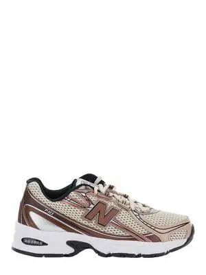 NEW BALANCE Low Top Tech Fabric Sneaker With Logo Patches And Perforated Panels - Multicolor