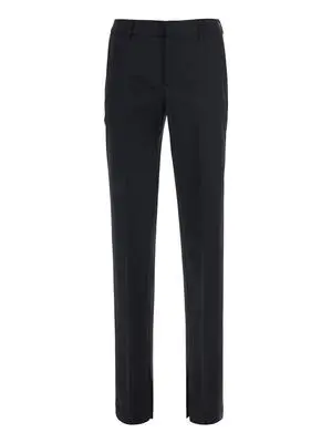 PT TORINO London Pants With Hidden Front Closure In Blend Wool For - Black